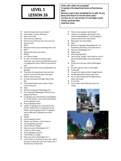 Level 1 Lesson 26 Pdf