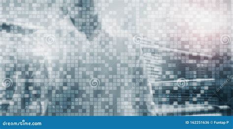 Digital Binary Code Business Background Matrix Abstract Futuristic