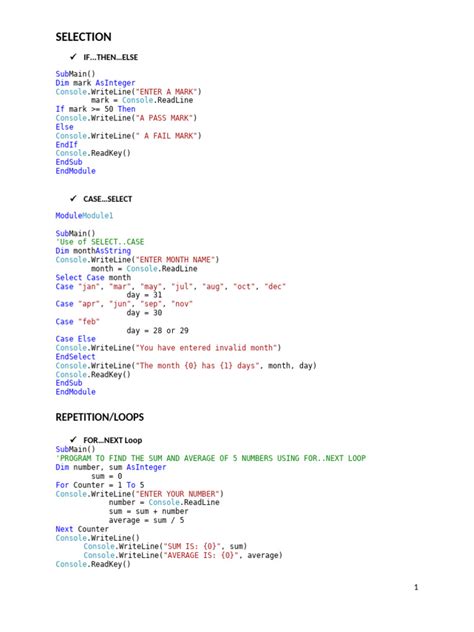 Vbnet Programmingconstructs Pdf