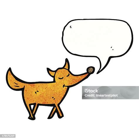 말풍선이 있는 말풍선을 Fox 거친에 대한 스톡 벡터 아트 및 기타 이미지 거친 귀여운 그리기 Istock
