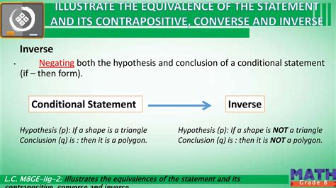 437056180 Equivalences Of The Statement And Its Contrapositive Convers