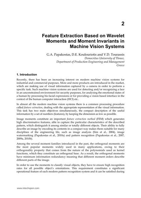 Pdf Feature Extraction Based On Wavelet Moments And Moment Invariants