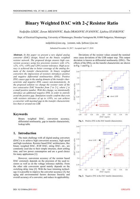 PDF Binary Weighted DAC with ξ Resistor Ratio
