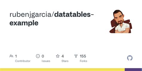 github rubenjgarcia datatables example