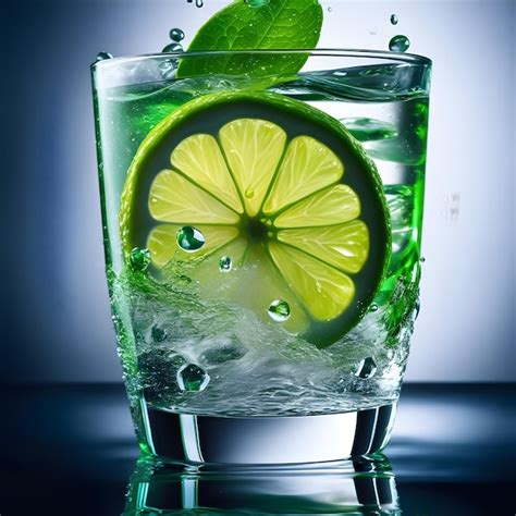 Premium Ai Image A Fresh Lime Squash Juice