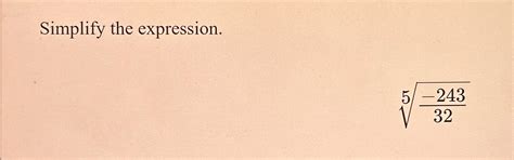 Solved Simplify The Expression 243325 Chegg Com