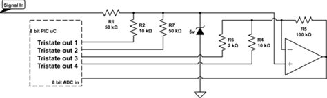 Microcontroller Auto Ranging Voltmeter Circuit With Pic Uc Adc Electrical Engineering Stack