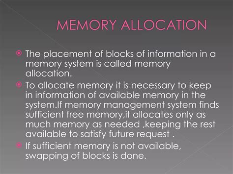 Memory Allocation 4 Ppt