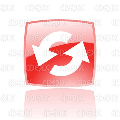 Refresh Icon On Glossy Red Button Cidepix