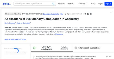 Applications Of Evolutionary Computation In Chemistry