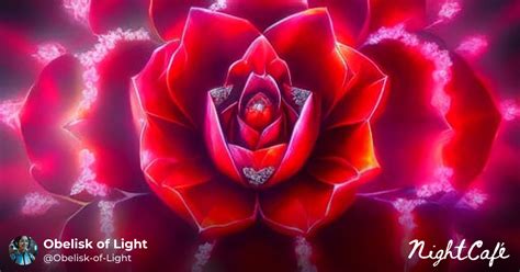 Fractal Rose Fiery Ruby Rose With Cosmic Fractals