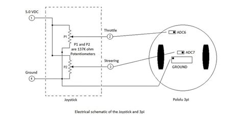Pololu Schematic For Controlling A Pololu 3pi Robot Using A Joystick