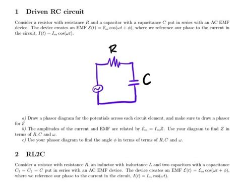 Solved Driven RC Circuit Consider A Resistor With Chegg Com