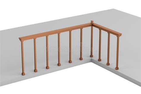 3d Render Of Railing Stock Illustration Illustration Of Railing 39774487