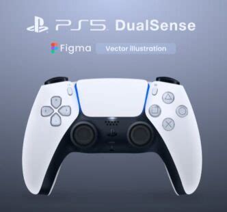 Download Free PS5 DualSense Controller Vector Illustration Figma Free Figma