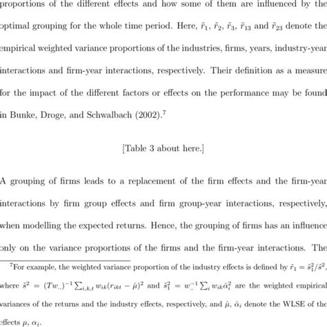 Summarizes Some Additional Results It Shows The Weighted Variance