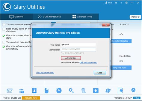 Activate Glary Utilities Pro Edition Tracebatman