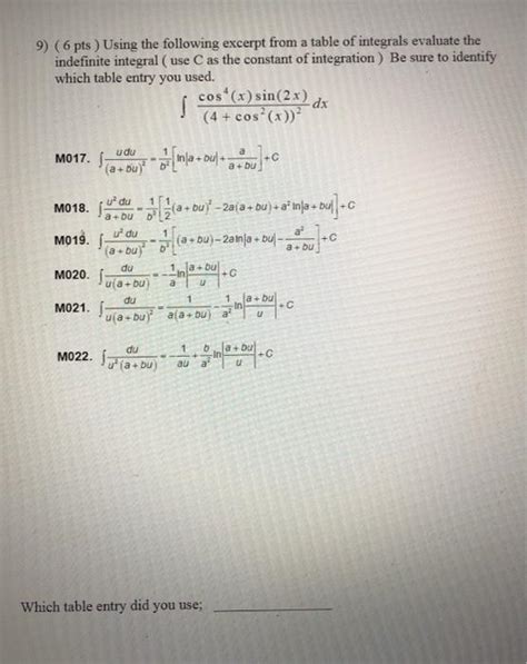 Solved 9 6 Pts Using The Following Excerpt From A Table