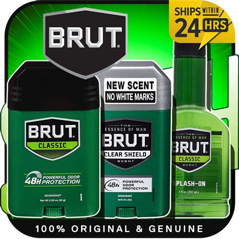 Genuine Brut Deodorant Original Solid Clear Shield Solid Deodorant