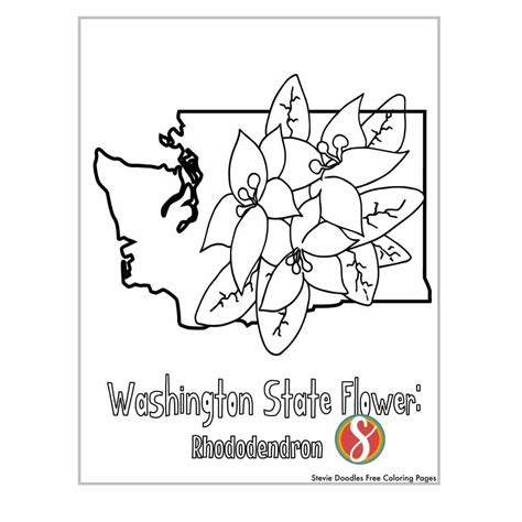 Free Rhododendron Coloring Pages — Stevie Doodles