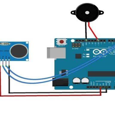 A Illustration Of Ultrasonic Buzzer And Arduino And B Hardware Download Scientific
