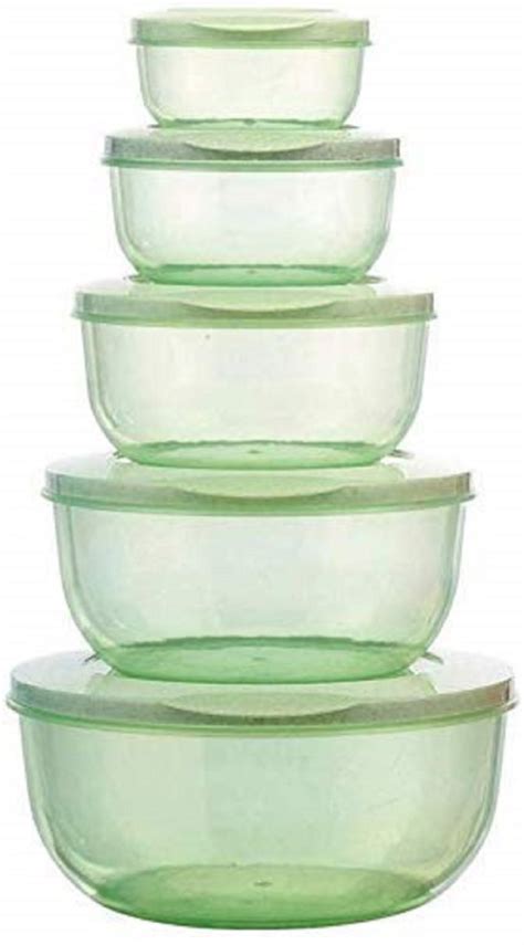 5 Pcs Container Set Capacity 290 Ml X 1 580 X 1 1000 Ml X 1 1700 Ml