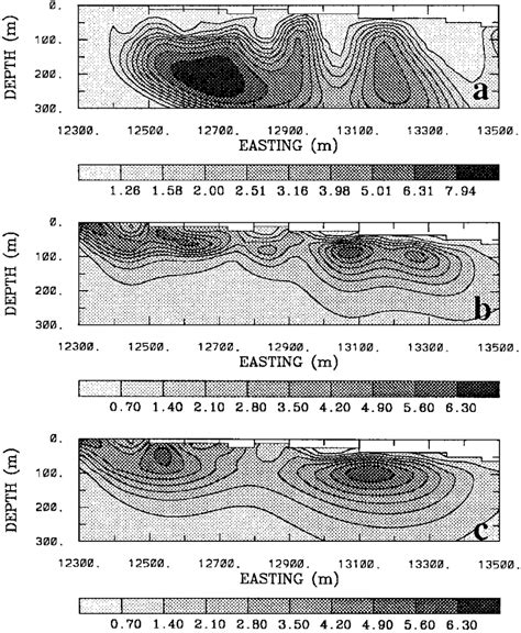 Cooperative Inversion Of Magnetic And Ip Data A Cross Section Of A 3 D