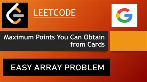 Leetcode Maximum Points You Can Obtain From Cards Youtube