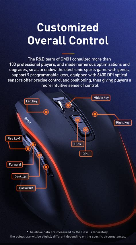 Baseus Gamo 9 Programmable Buttons Gaming Mouse Gm01