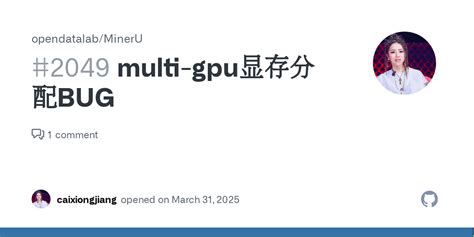 multi gpu显存分配BUG Issue opendatalab MinerU GitHub