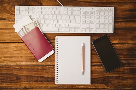 Premium Photo Pen On Notepad Next To Keyboard And Smartphone
