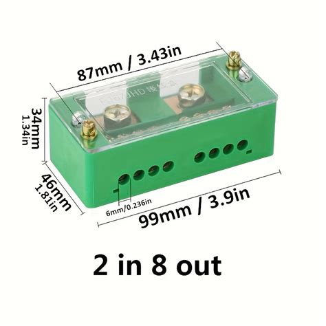 1pc Single Phase 2 In 6 8 12 Out Wire Terminal Box Household Distribution Box Terminal Row