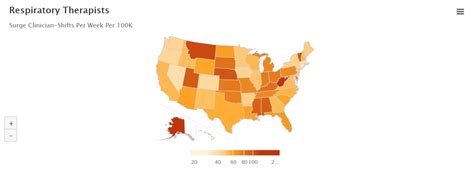 Respiratory Therapists Choropleth Map Everviz