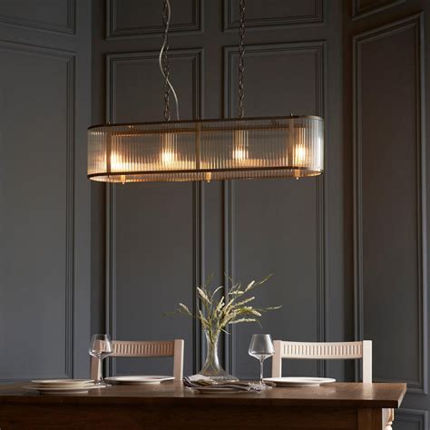 Ridgeton 4 Light Brass Linear Pendant Tiffany Lighting Direct