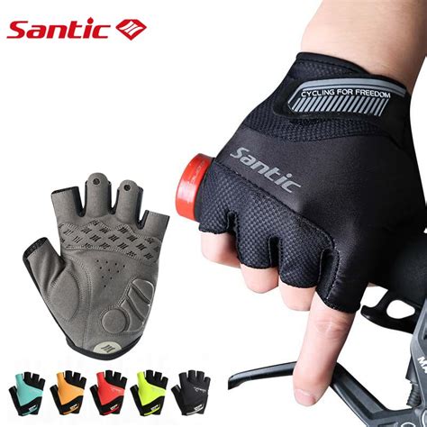 산틱 남성용 사이클링 장갑 반손가락 Mtb 자전거 장갑 필링 방지 충격 방지 쿠션 패딩 자전거 장갑 스포츠 액세서리
