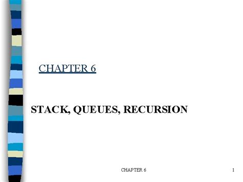 Chapter 6 Stack Queues Recursion Chapter 6 1