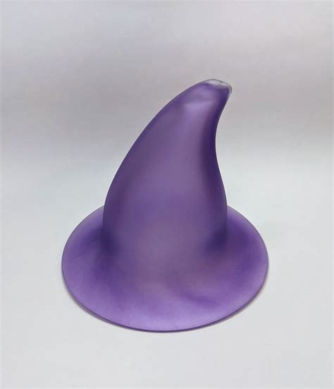 Small Glass Witchs Hat Wavy Brim Etsy