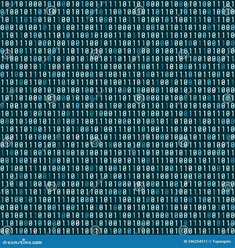 Binary Code Blue Background Stock Vector Illustration Of Code