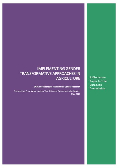 Gender Transformative Approaches Cgiar Gender Impact Platform