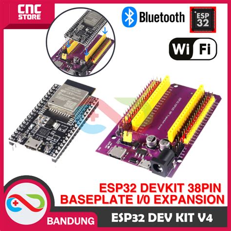 Jual ESP32 ESP 32 DEVKITC V4 WROOM 32D WIFI BLUETOOTH DEVELOPMENT BOARD PLUS EXPANSION BASE