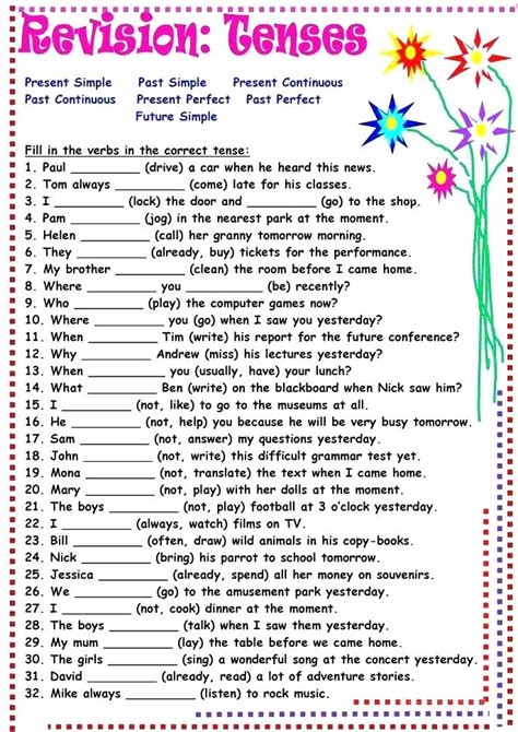 Grammar Class 10 Worksheet