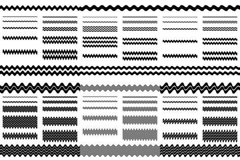 72 Wave Line Dividers Separators In 6 Styles
