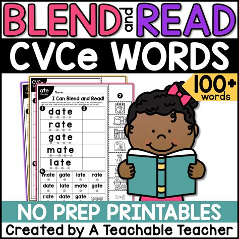 CVCe Long Vowel Word Family Free Printable Word Lists 44 OFF