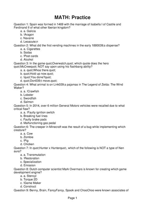 Math335 Test 6 Progress Report Practice Materials Lecture Notes Practical Summaries