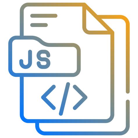 java script generic gradient outline icon