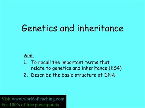 Ppt Genetics And Inheritance Powerpoint Presentation Free Download Id
