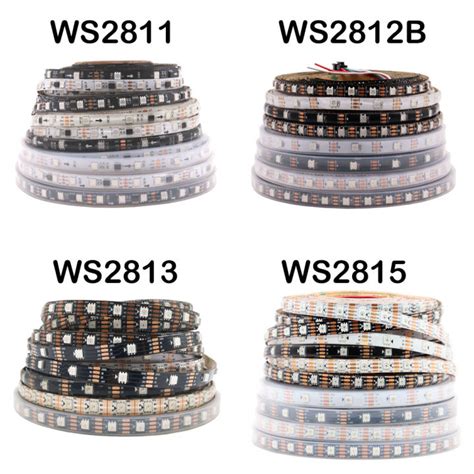 Ws2812b Ws2811 Ws2813 Ws2815 5050 Rgbic Smart Led Strip Ws2812 Individually Addressable Ic 30 60