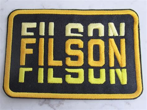 Retro Filson Black And Gold Embroidered Iron On Applique Patch Etsy