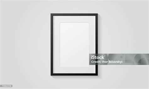 벽에 고립 된 액자 흑백 색상 현실적인 현대 서식 파일입니다 A4 세로 형식입니다 사진 또는 사진에 대 한 모의 아름 다운