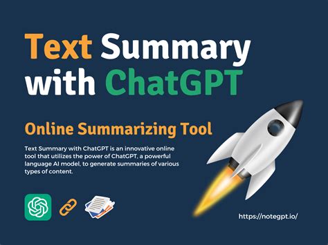 Text Summary With Chatgpt Online Summarizing Tool